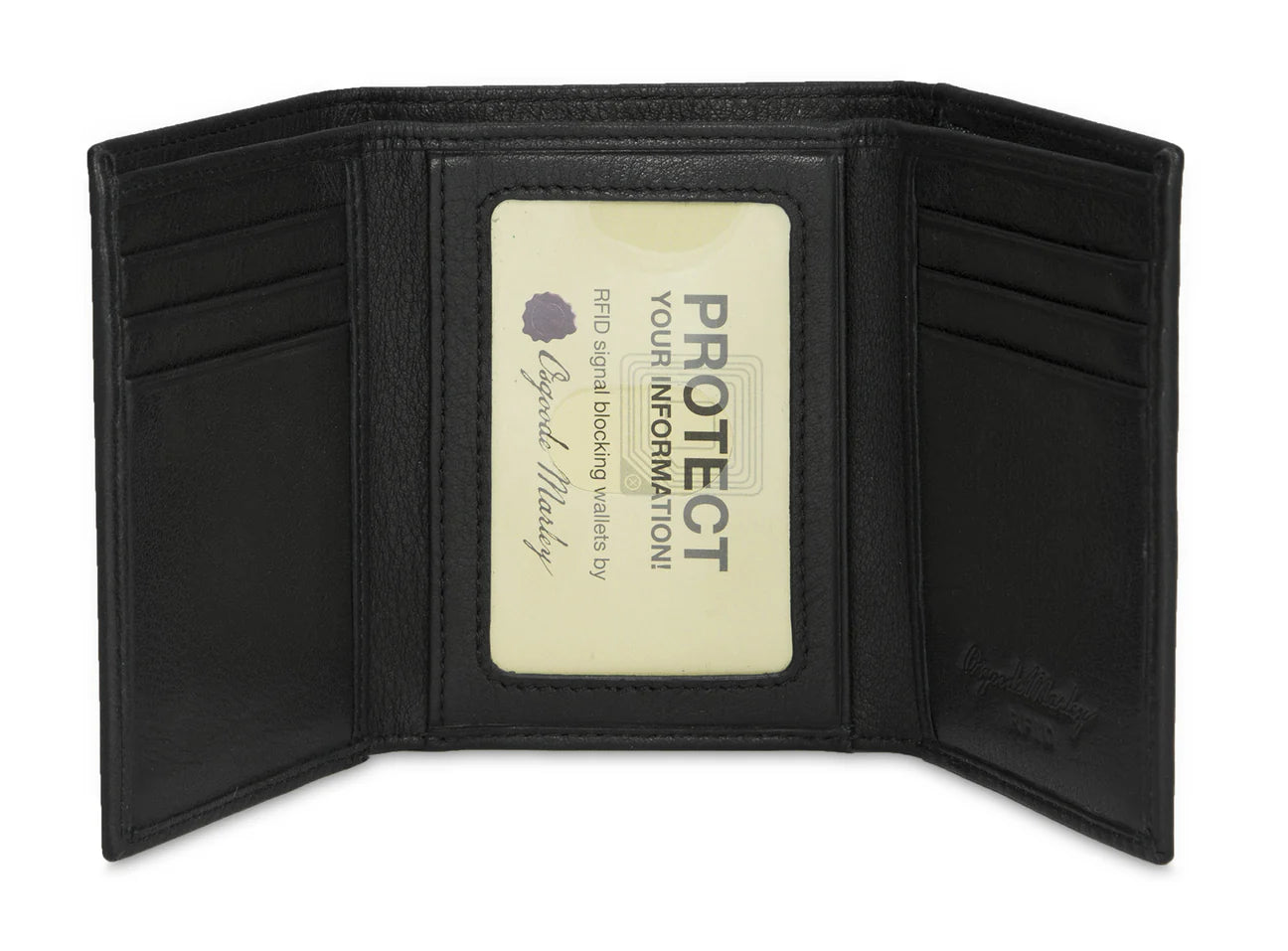 Osgoode Marley RFID Double ID Trifold Wallet 1205 Black