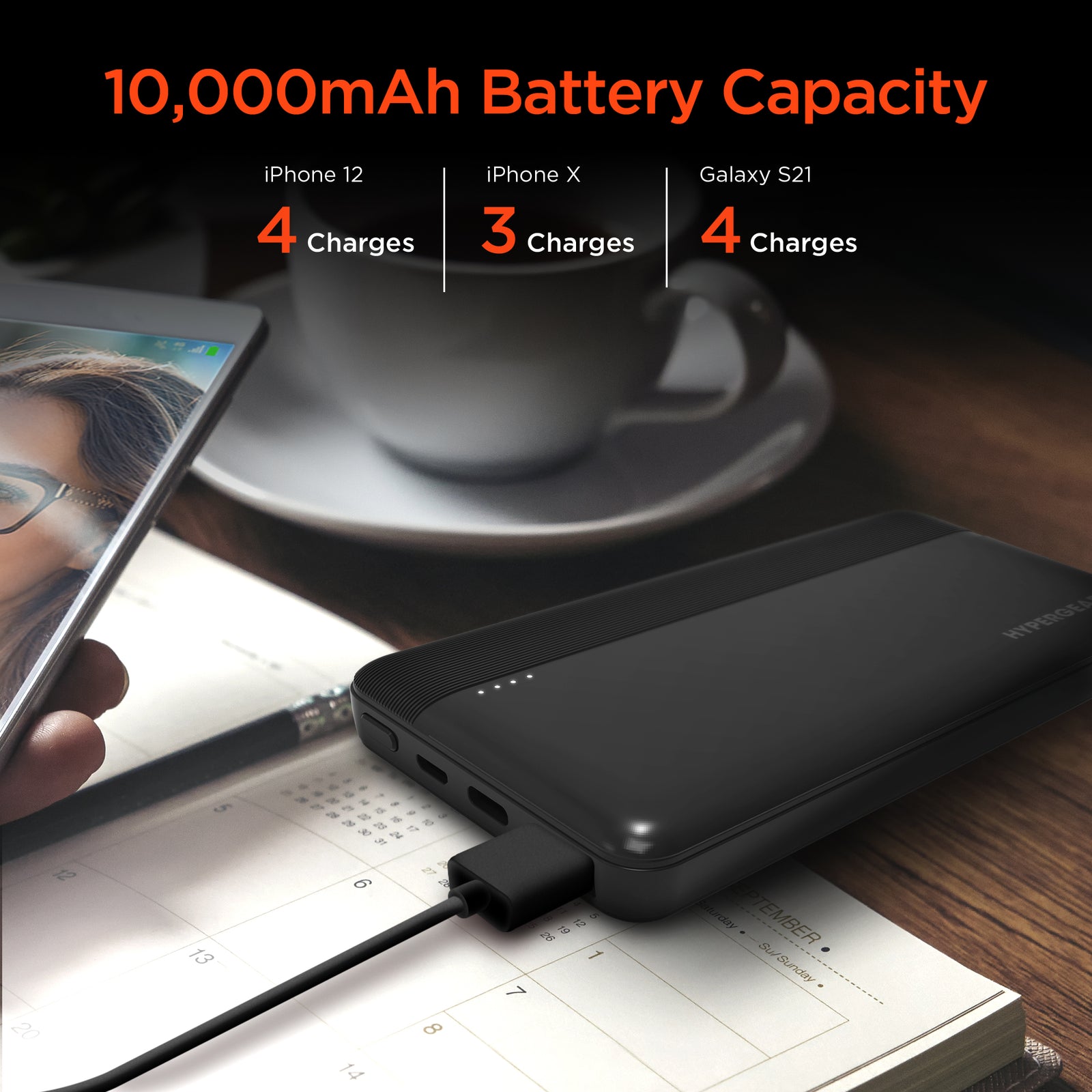 Hypercel 10,000mAh | Fast Charge Power Bank with 20W USB-C PD 15457 Bl